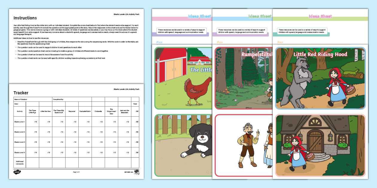 Blanks Levels LSA Activity Pack (teacher made) - Twinkl
