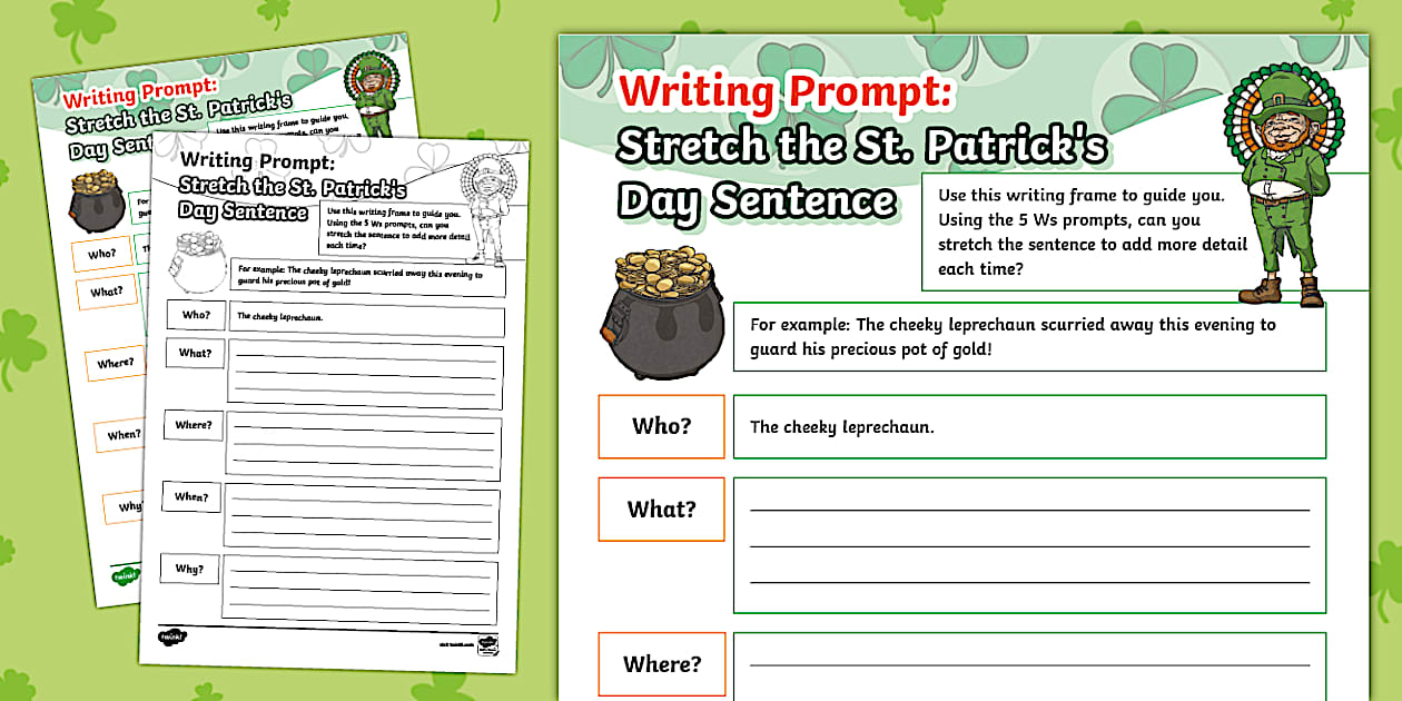 Writing Prompt: Stretch the St. Patrick's Day Sentence