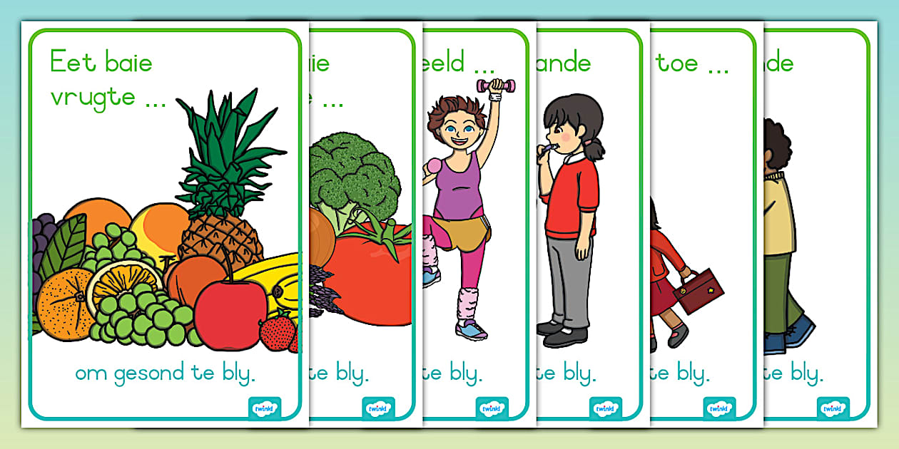 Gesondheid en Higiëne Vertoonplakkate (professor feito)