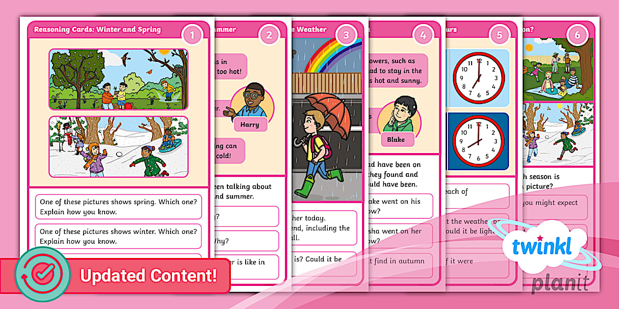 Science: Seasonal Changes (Spring and Summer) Year 1 Reasoning Cards