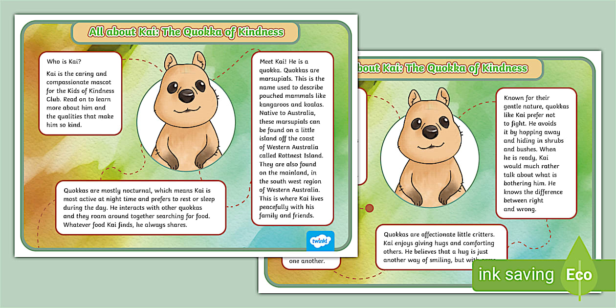 Meet Kai the Quokka! The Kids of Kindness Mascot