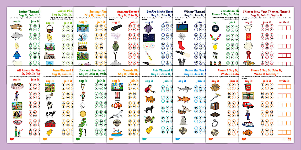 Phase 3 Say It, Join It, Write It Activity Pack - Twinkl