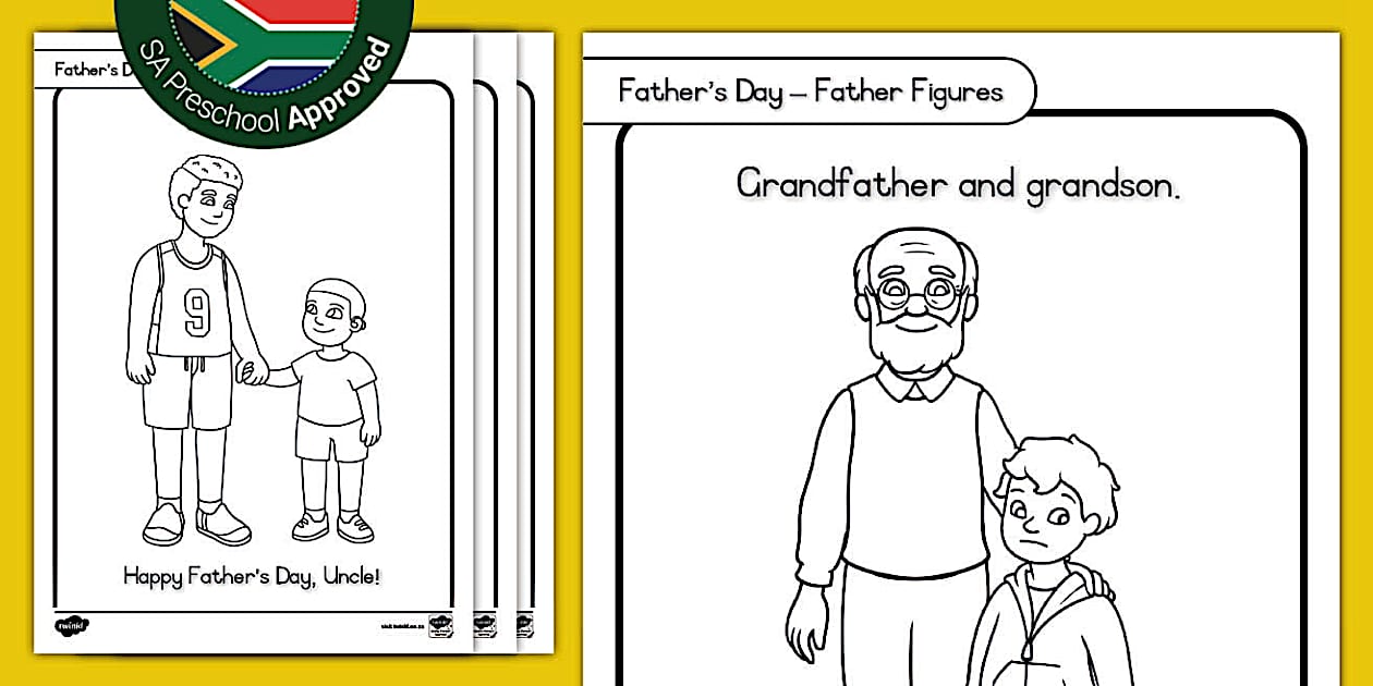 Father's Day - Father Figures Colour Sheets (teacher made)