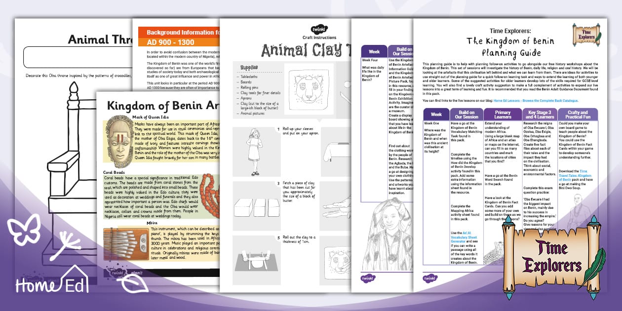 Time Explorers: The Kingdom of Benin Planning Pack