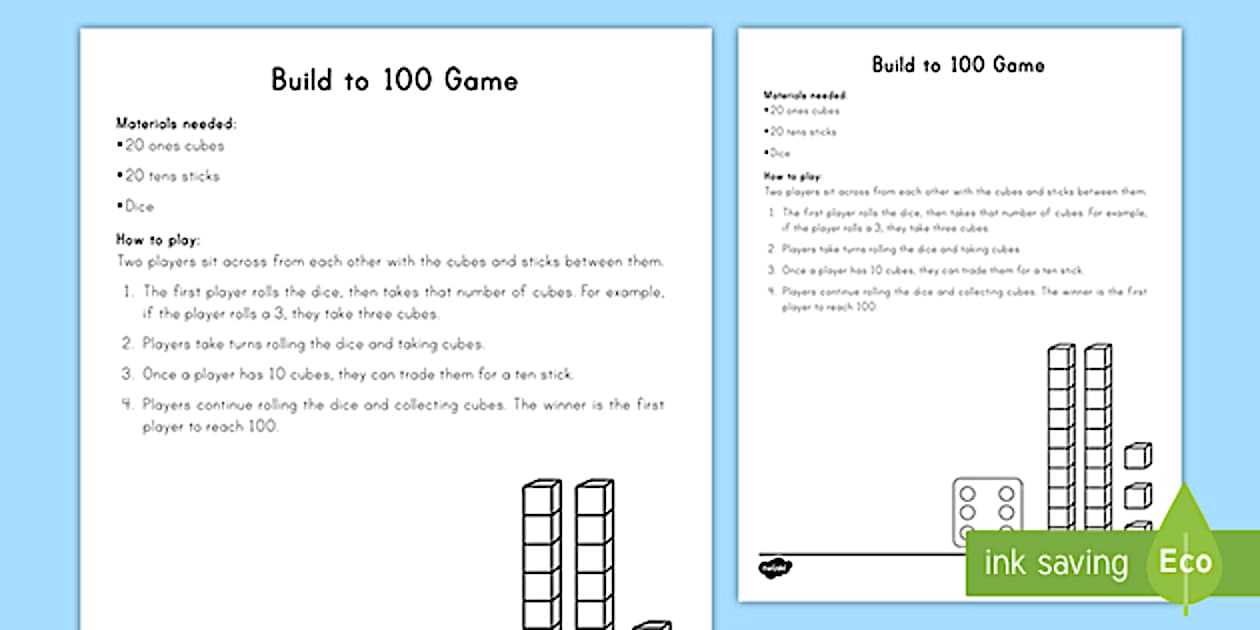 100th Day of School Game | Kindergarten Resource | Twinkl