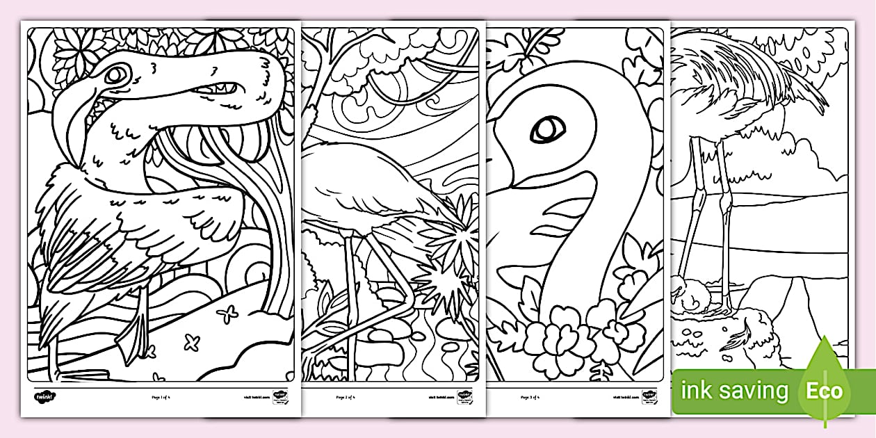 Flamingo Mindfulness Colouring Page (teacher made) - Twinkl