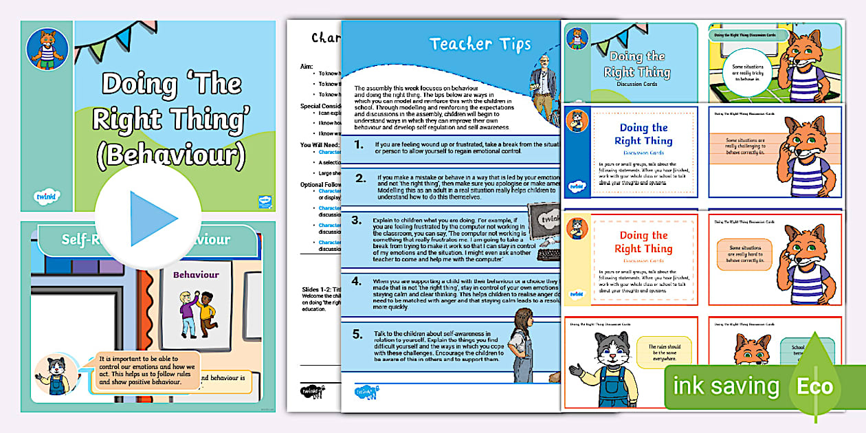 Doing The Right Thing Assembly and Discussion Pack - Twinkl