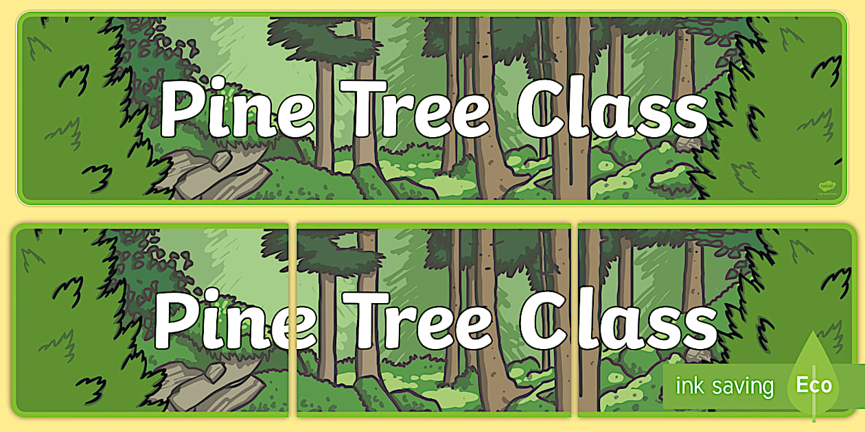 Pine Tree Themed Classroom Display Banner (teacher made)