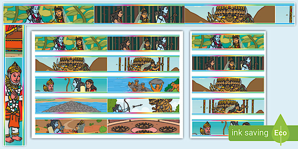 The Story of Rama and Sita Display Border - Twinkl