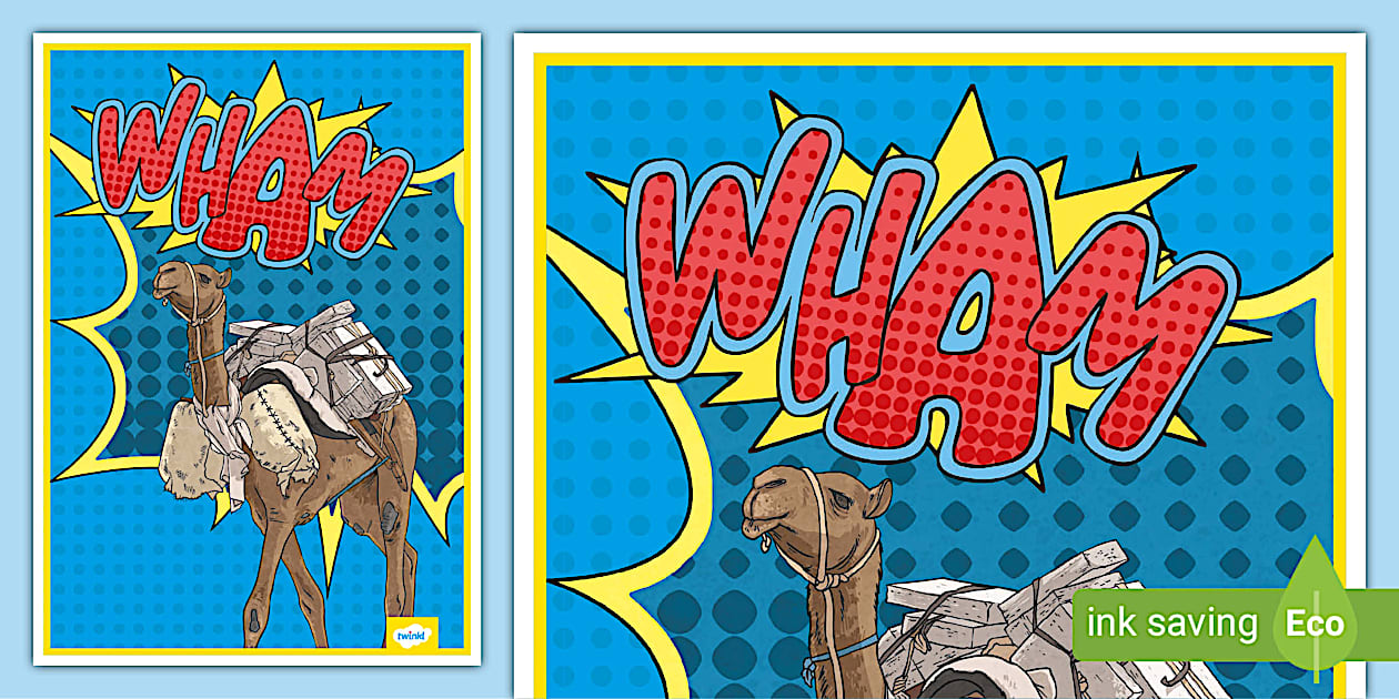Camel Pop Art Display Poster (teacher made) - Twinkl