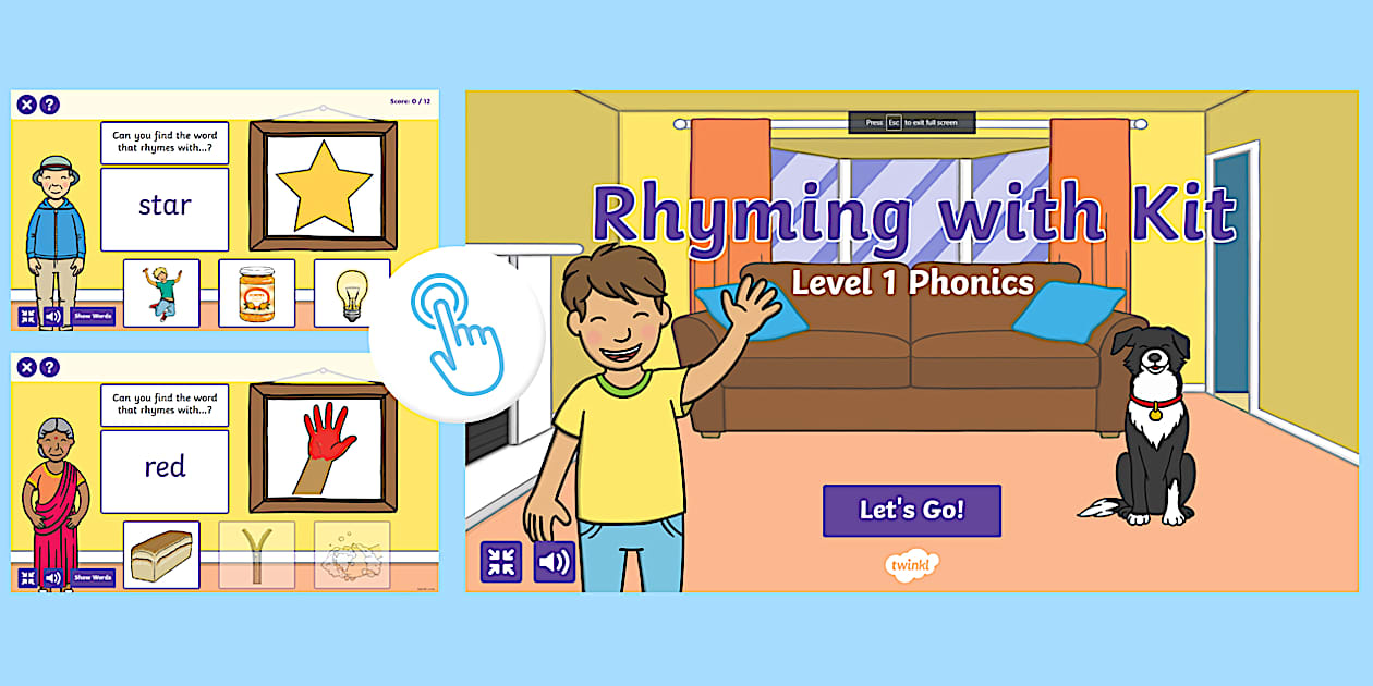 Level 1 Phonics Rhyming with Kit Game | Twinkl Go! - Twinkl