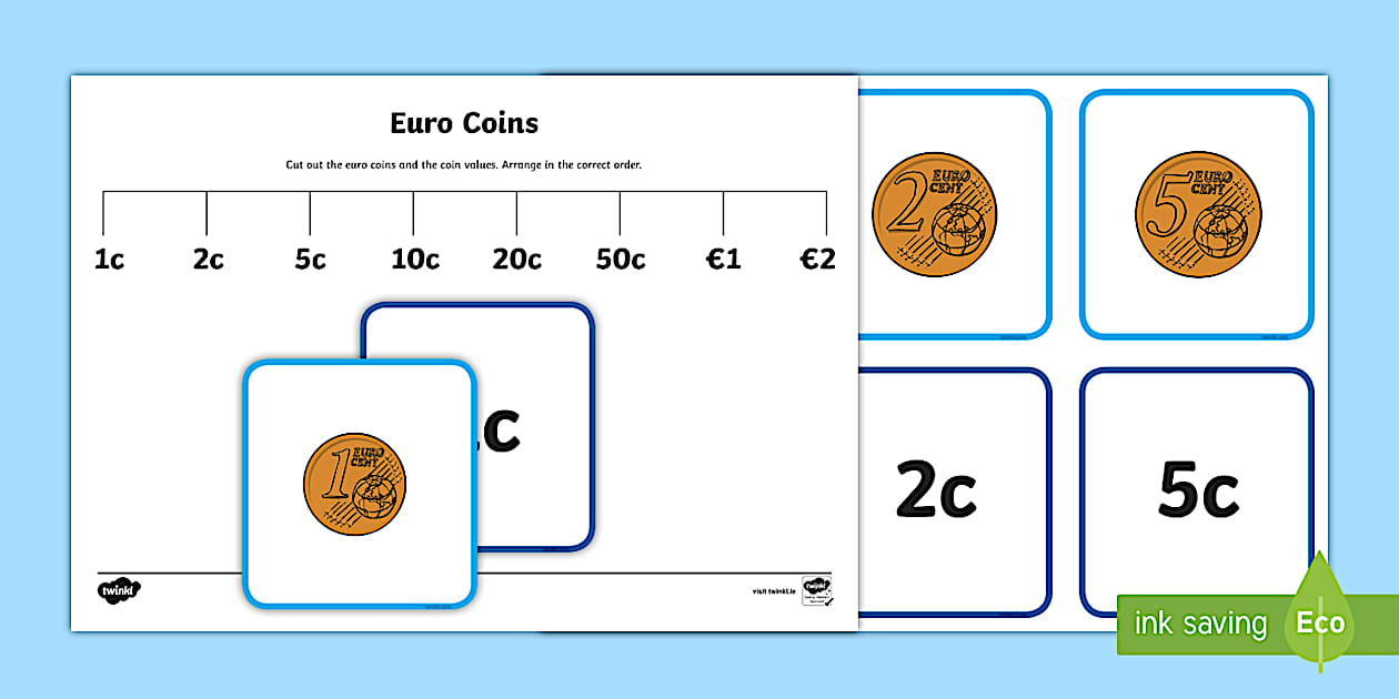 Junior Infants Coin and Coin Values Sorting Cards - Twinkl