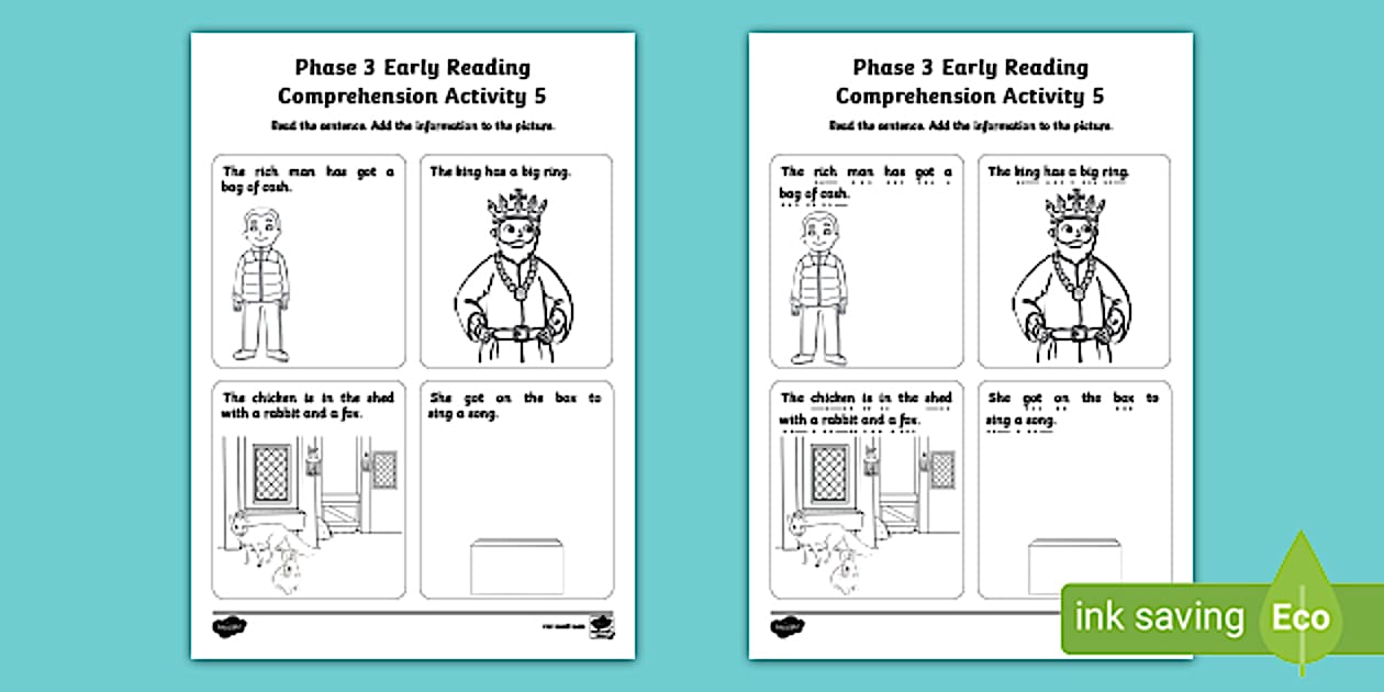 Phase 3 EYFS Reading Comprehension Activity 5 (teacher made)