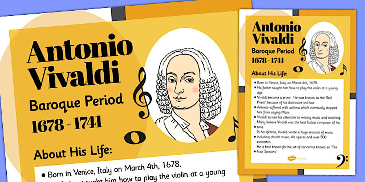 Antonio Vivaldi Display Poster - Twinkl