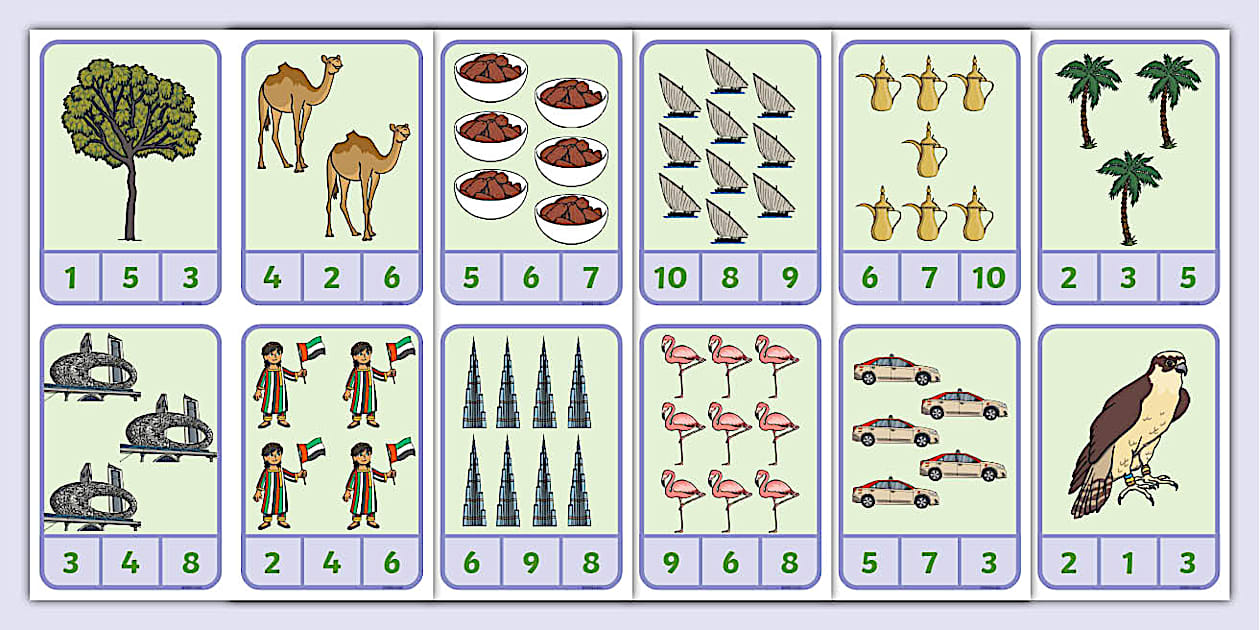 UAE Number Recognition to 10 (teacher made) - Twinkl