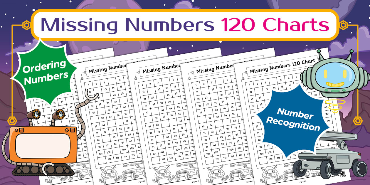 Missing Numbers 120 Charts