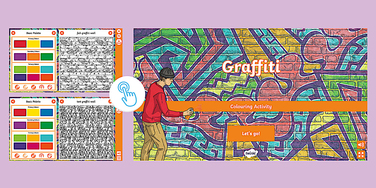 Graffiti Interactive Colouring (teacher made) - Twinkl