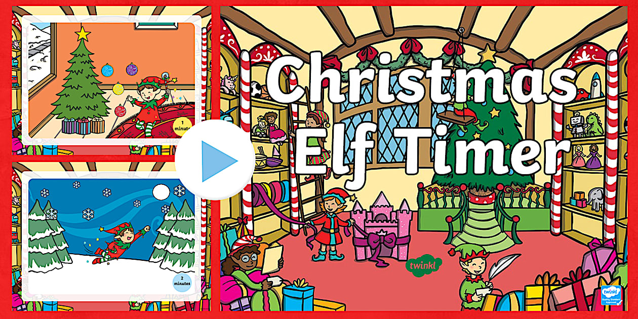 Christmas Elf Timer PowerPoint (teacher made) - Twinkl
