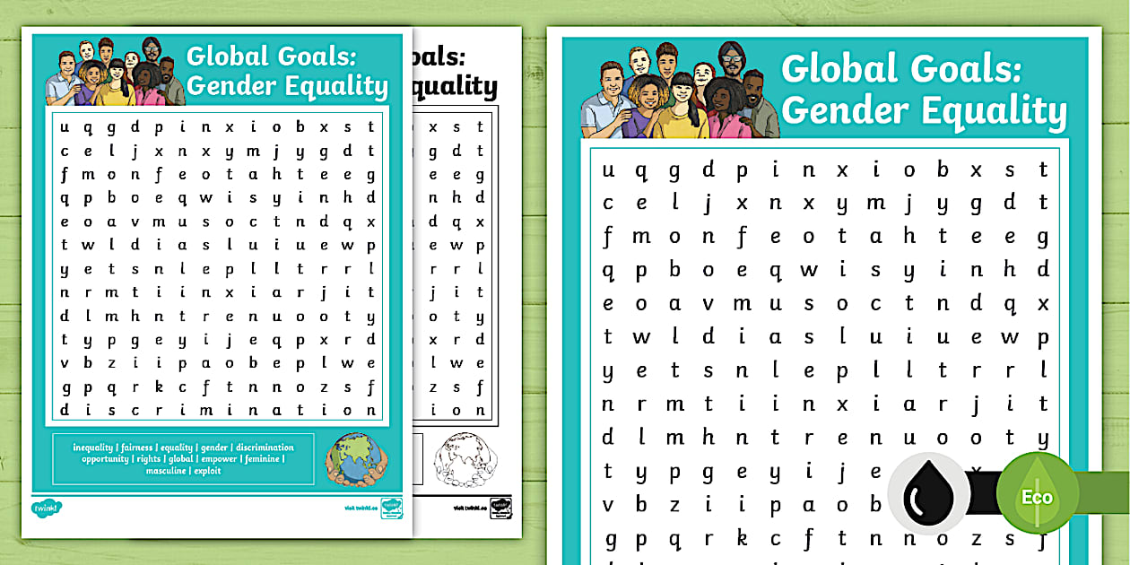 Gender Equality Word Search (teacher made) - Twinkl