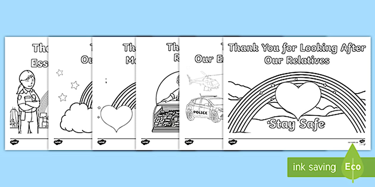 Thank You Community Helpers Coloring Sheets (Teacher-Made)