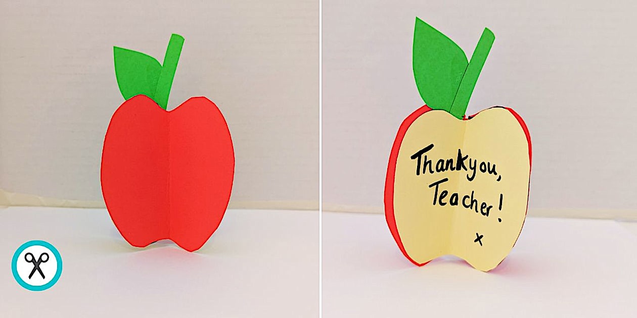 Thank You Teacher Apple | Thank You Cards (teacher made)