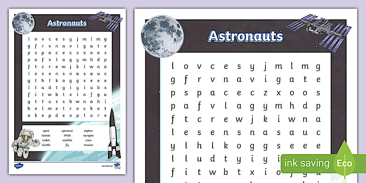Astronauts Word Search (Teacher-Made) - Twinkl