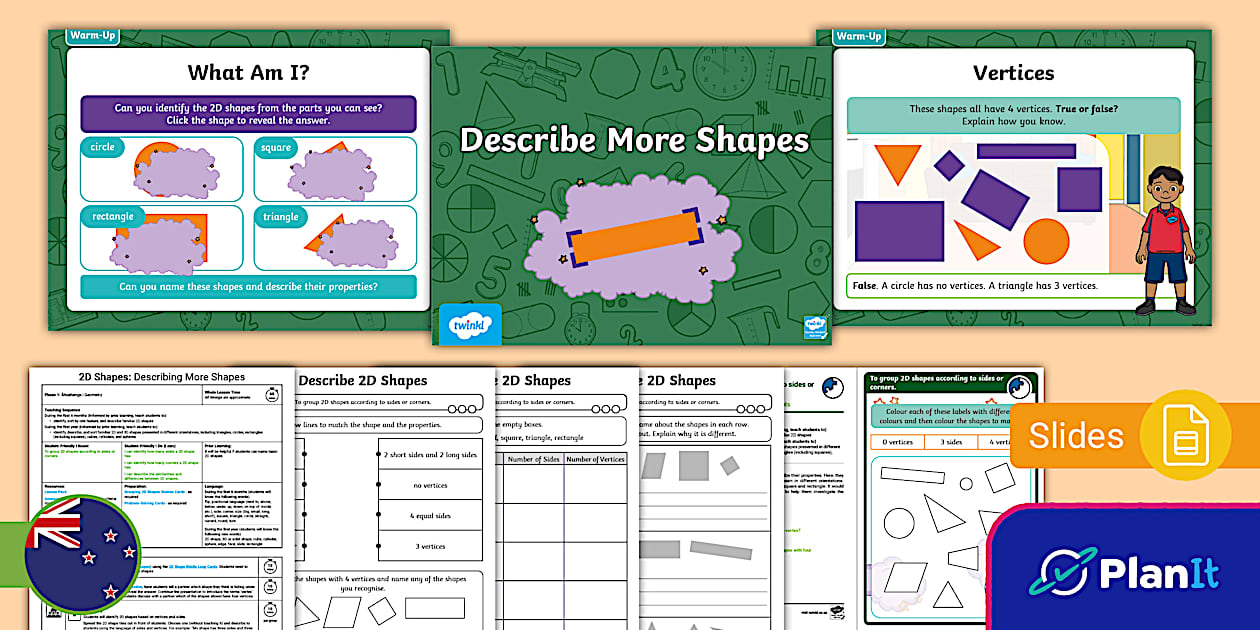 Phase 1 Space: 2D Shapes (Describing More Shapes) Lesson 5