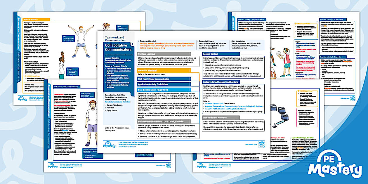PE Mastery: LKS2 Teamwork & Communication L1 - Communicators