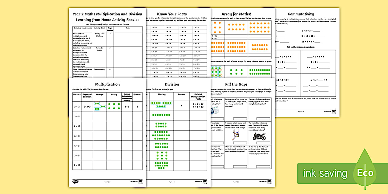 Multiplication and Division Home Learning Booklet - Twinkl