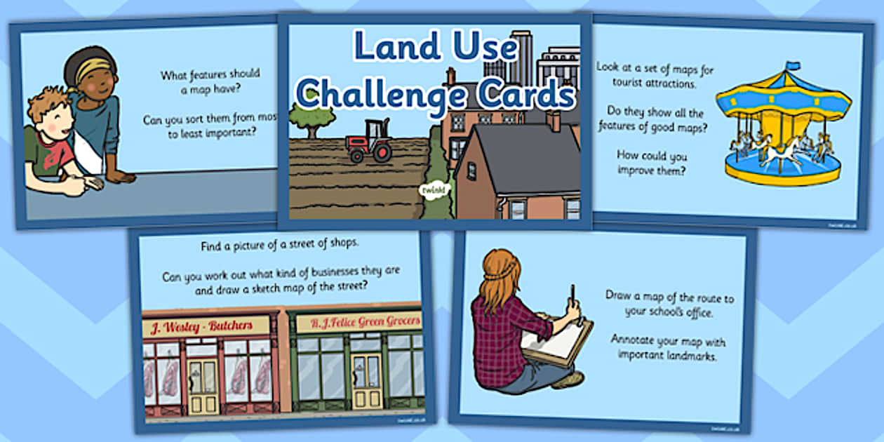 Editable Land Use Challenge Cards (teacher made) - Twinkl