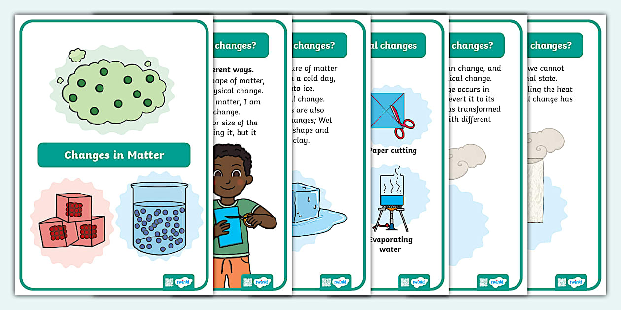 Poster: Changes in Matter (l'enseignant a fait) - Twinkl