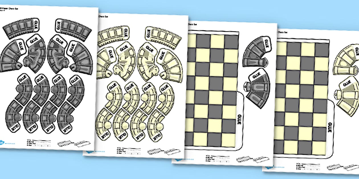 Printable Chess for Children - Primary Art & Craft Resources