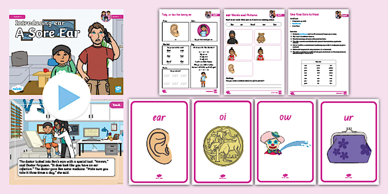 Phonics: Level 3: Week 6: Lesson 4 Pack: 'ear' - Twinkl