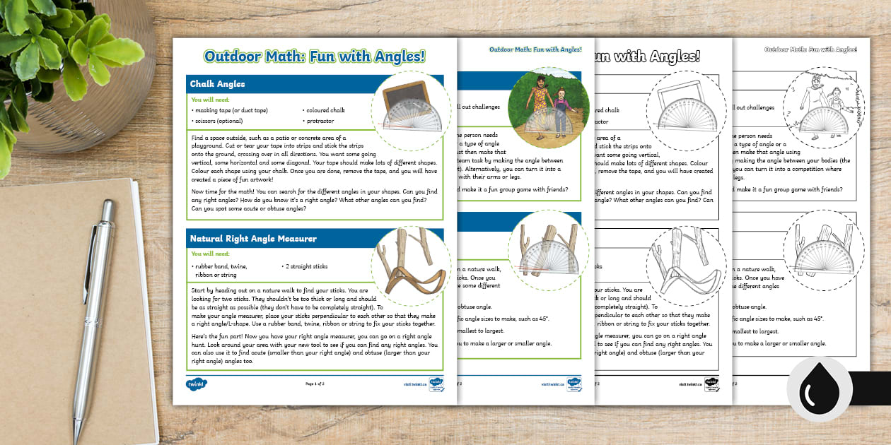Outdoor Math: Angles Activities (teacher made) - Twinkl