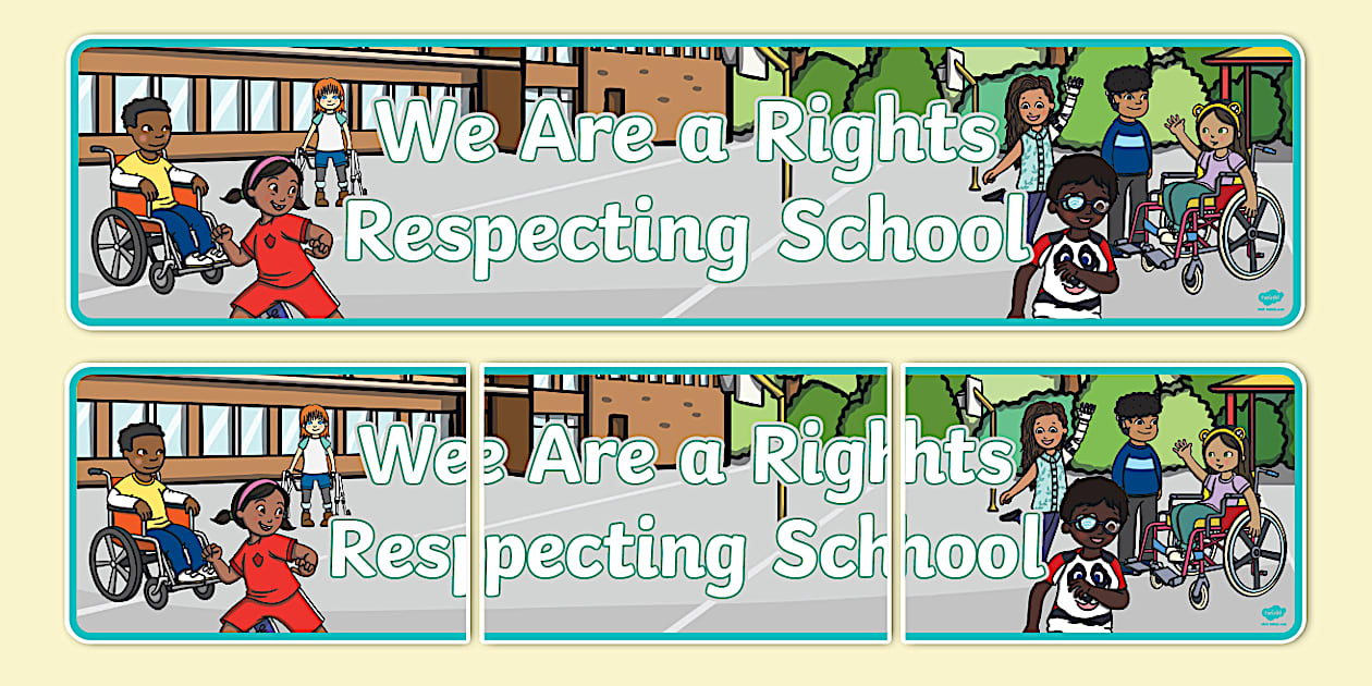 We Are A Rights Respecting School Display Banner - Twinkl