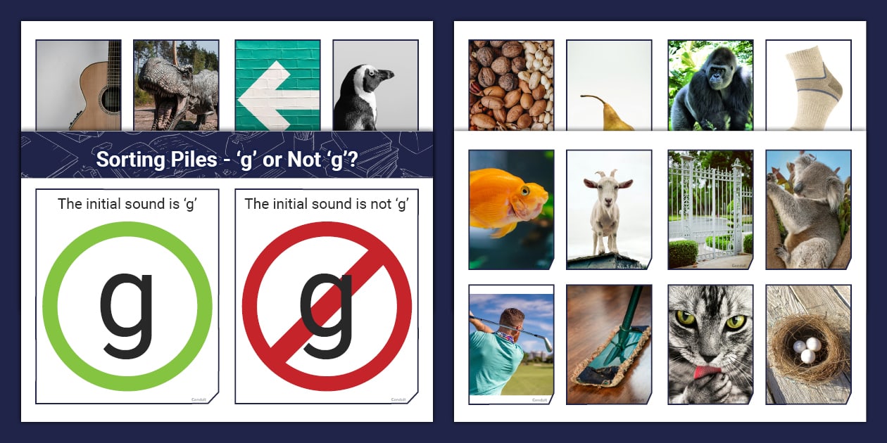 Reinforcing Sounds: 'g' Initial Letter Sorting Activity
