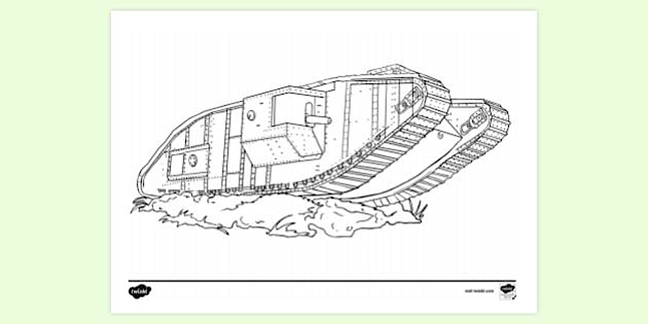 Free Colouring Page Tanks | Colouring Sheets (teacher made)