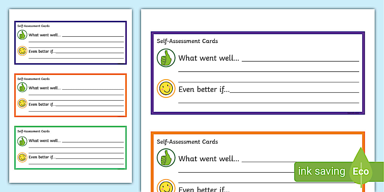 What Went Well and Even Better If Self-Assessment Cards