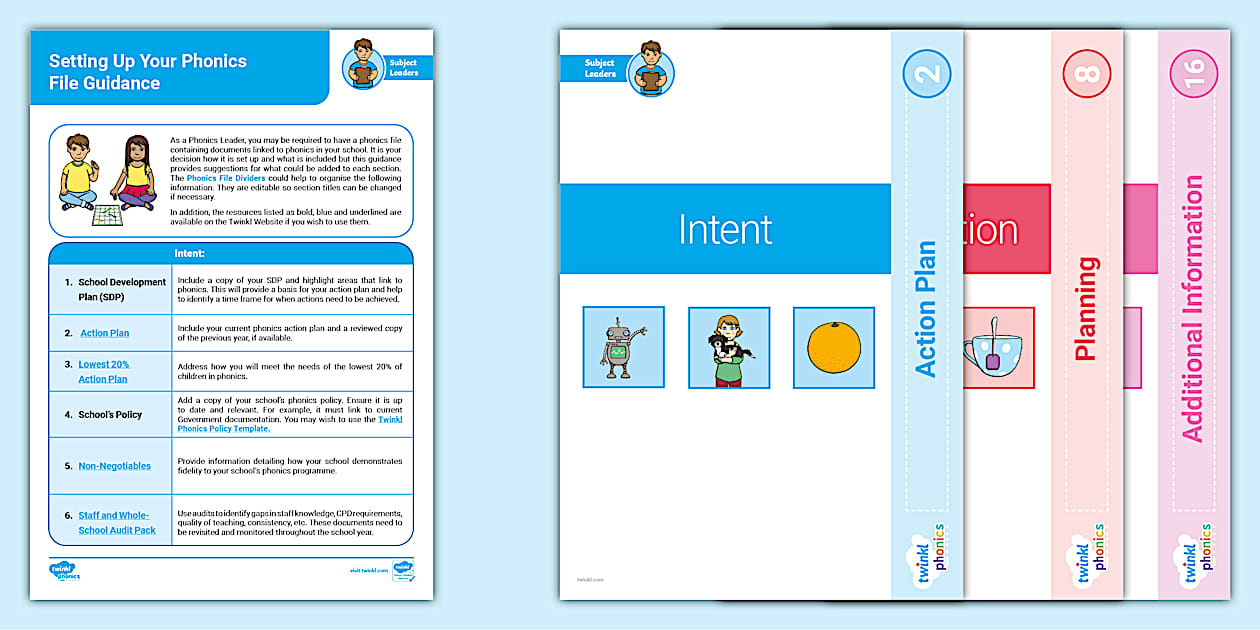 Setting up your Phonics File Guidance - Primary Resources