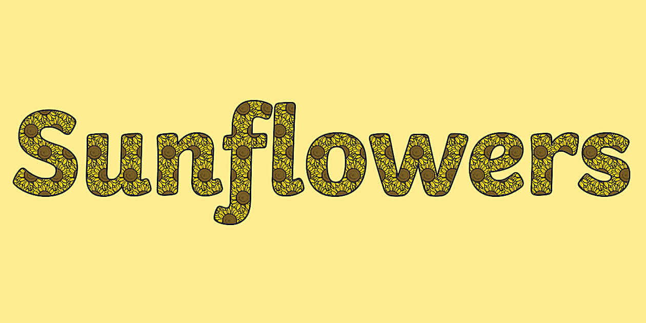 Sunflowers Display Lettering