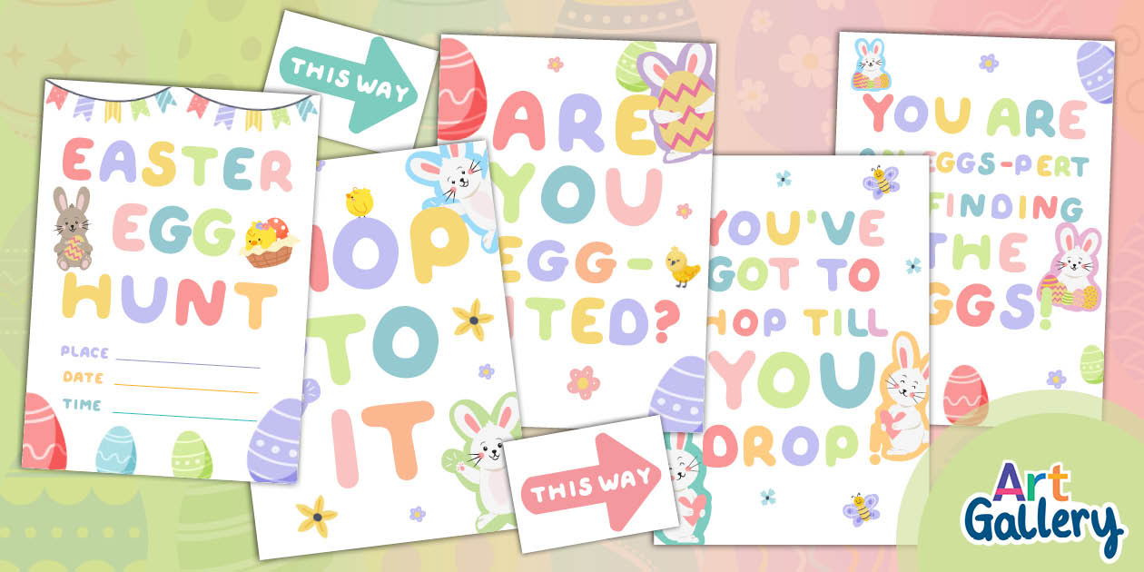 Easter Egg Hunt Posters - Twinkl