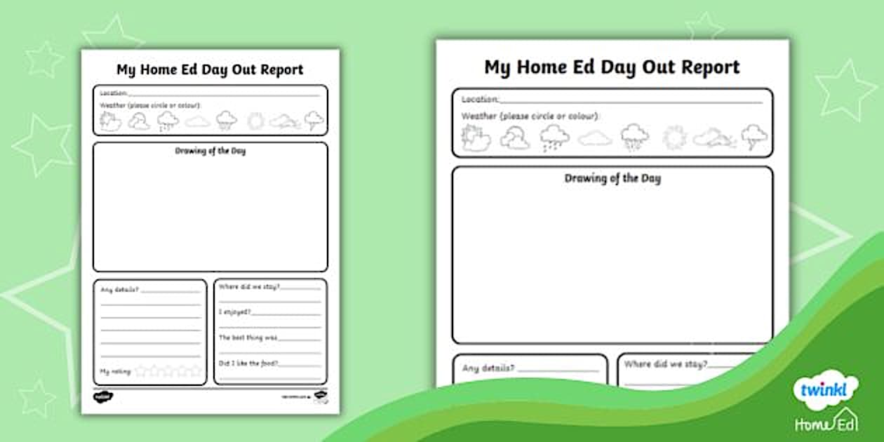 Home Ed Day Out Evaluation Form | Report Writing Frame