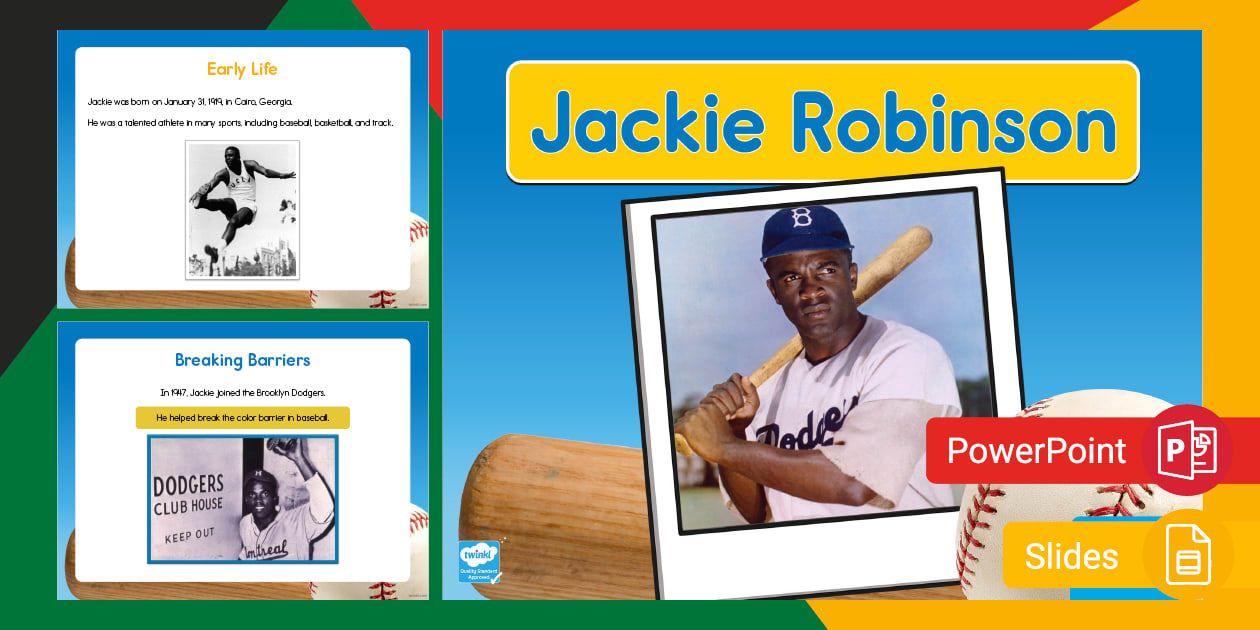 Jackie Robinson PowerPoint & Google Slides for K-2nd Grade