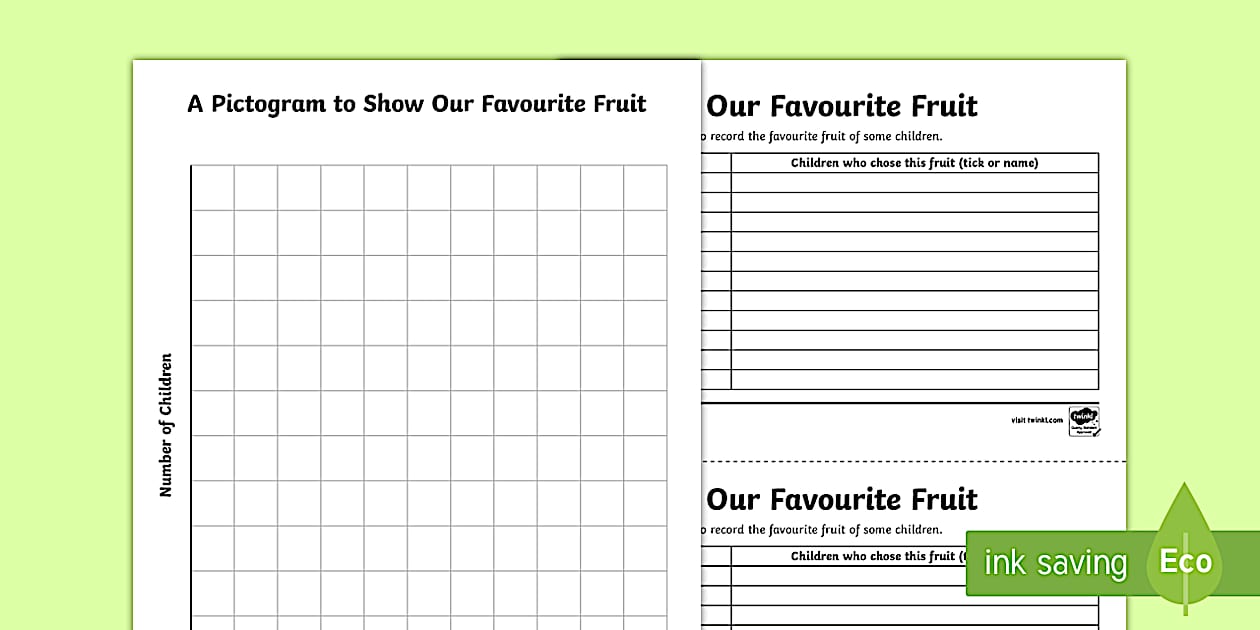 Middle Ability KS2 Simple Pictogram Favourite Fruit Differentiated ...