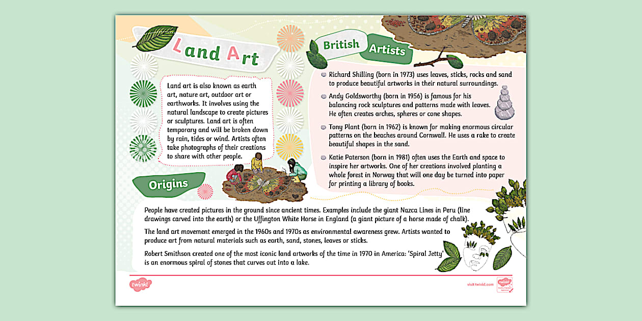 Land Art Fact File - KS2 - Art (teacher made) - Twinkl
