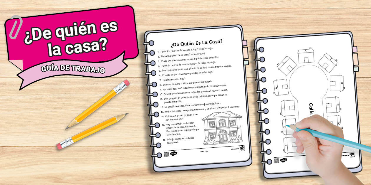 Guía de Trabajo | De Quién es la Casa | Actividad | Números