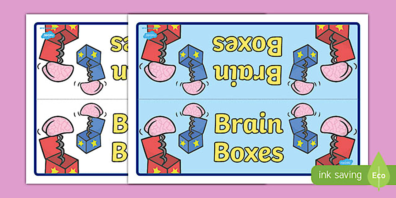 Editable Brain Boxes Group Table Signs - Twinkl