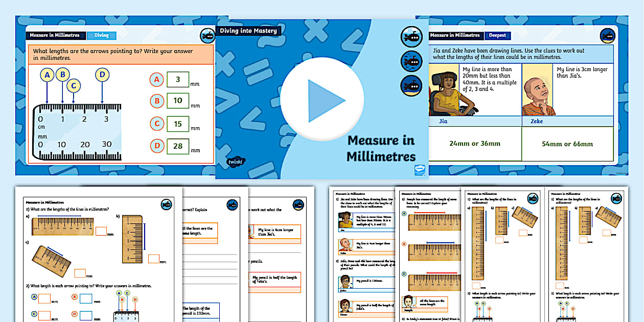 👉 Year 3 DiM: Step 2 Measure in Millimetres Teaching Pack