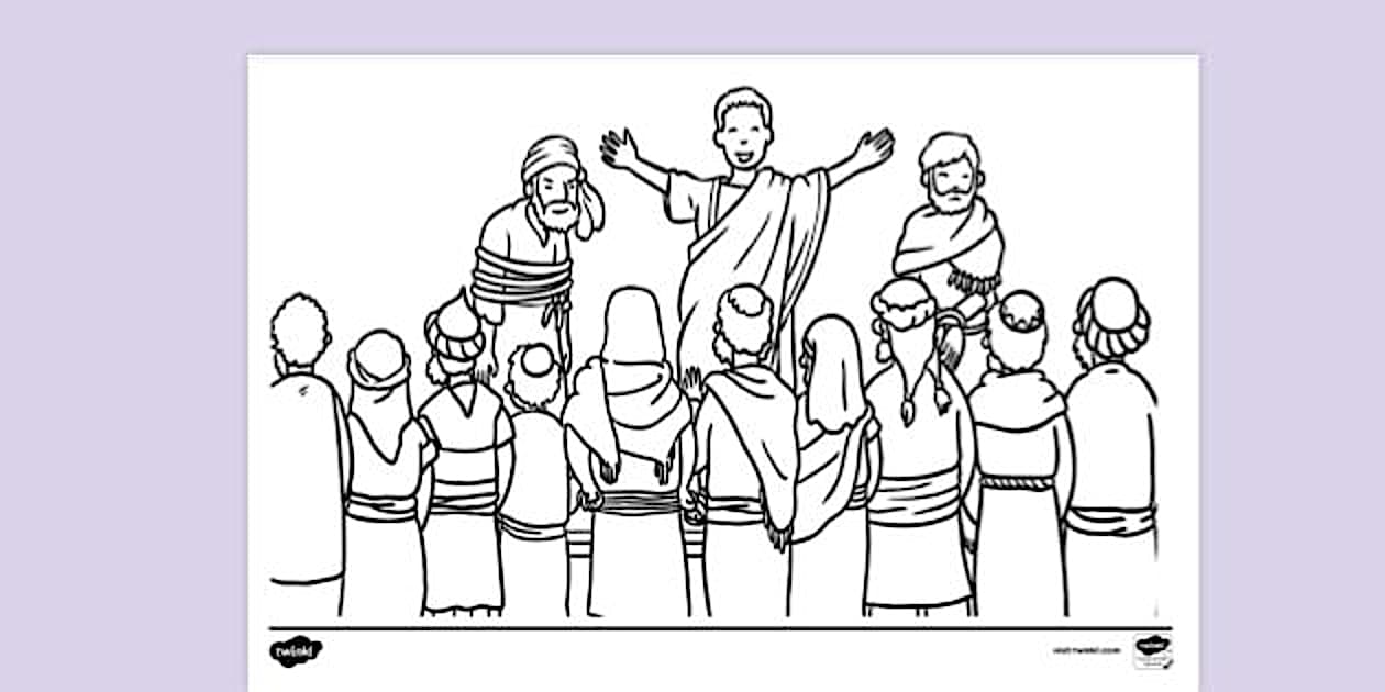 barabbas and jesus Colouring | Colouring Sheets