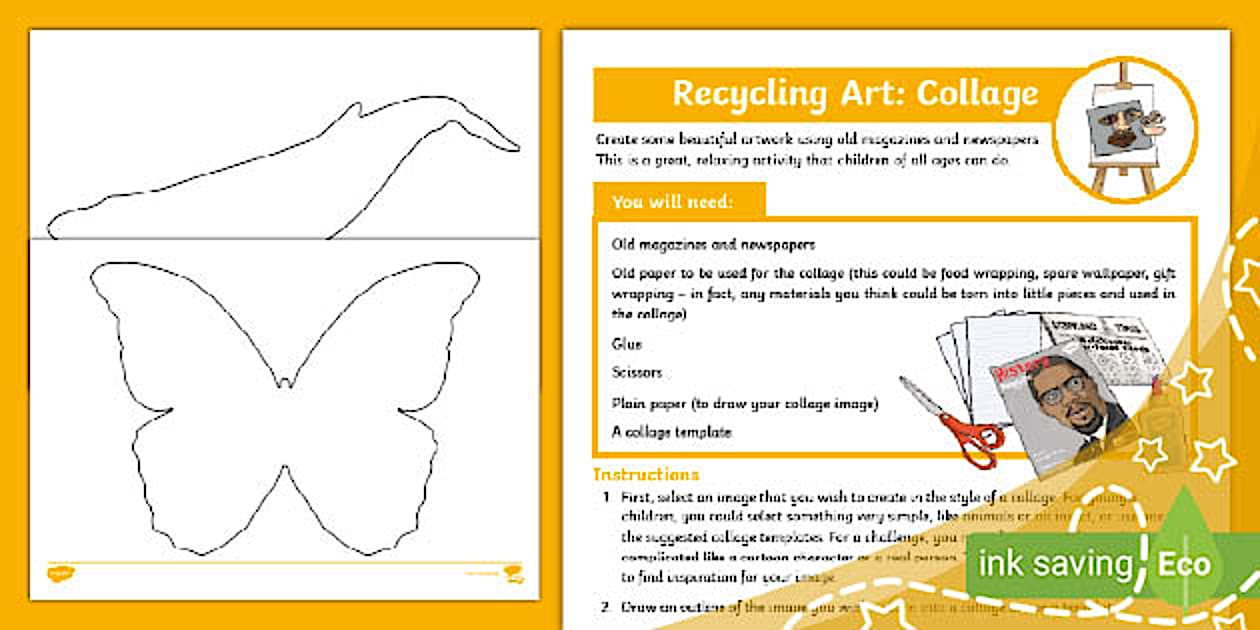 Recycling Art Activity - Collage Eco-Art - Primary Resources
